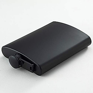 YWQ 6 Pcs Hip Flask for Liquor Matte Black 8 Oz Stainless Steel Leakproof with Funnel, Great Gift Idea Flask