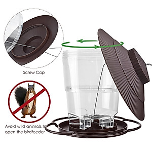 Samhe Bird Feeders for Outside, Squirrel Proof Waterproof 2.2 Lbs Capacity Easy to Fill, Retractable Wild Bird Feeders for Outdoors Hanging, Yard Garden Decoration