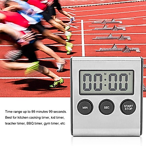 Digital Timer, Digital Timer, Large LCD Display Digital Kitchen Timer with Back Stand Support Wall Mounted and Desktop Countdown Stopwatch Timer for Cooking, Gym, BBQ, Kids, Teacher