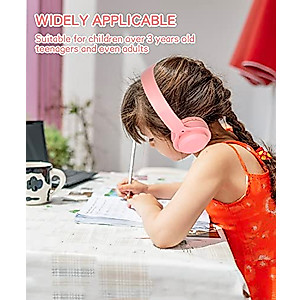 scorking Kids Bluetooth Headphones, Wireless Headphones for Kids with Built-in Microphone, Over Ear Kids Headphones Wireless Foldable Stereo AUX 3.5mm for Boys Girls School Smartphone iPad Tablet