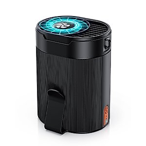 TEJINO Portable Fan, Personal Rechargeable Mini Waist Fan, 3000 mAh Battery Operated, Max 24H Working Time, 4 Speeds Clip Belt Fan for Outdoor, Indoor, Jobsite, Traveling, Gifts for Men - Black