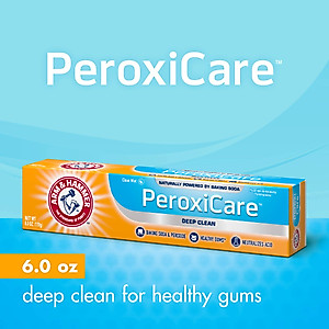 ARM & HAMMER Peroxicare Toothpaste – Clean Mint- Fluoride Toothpaste , 6 Ounce (Pack of 6)