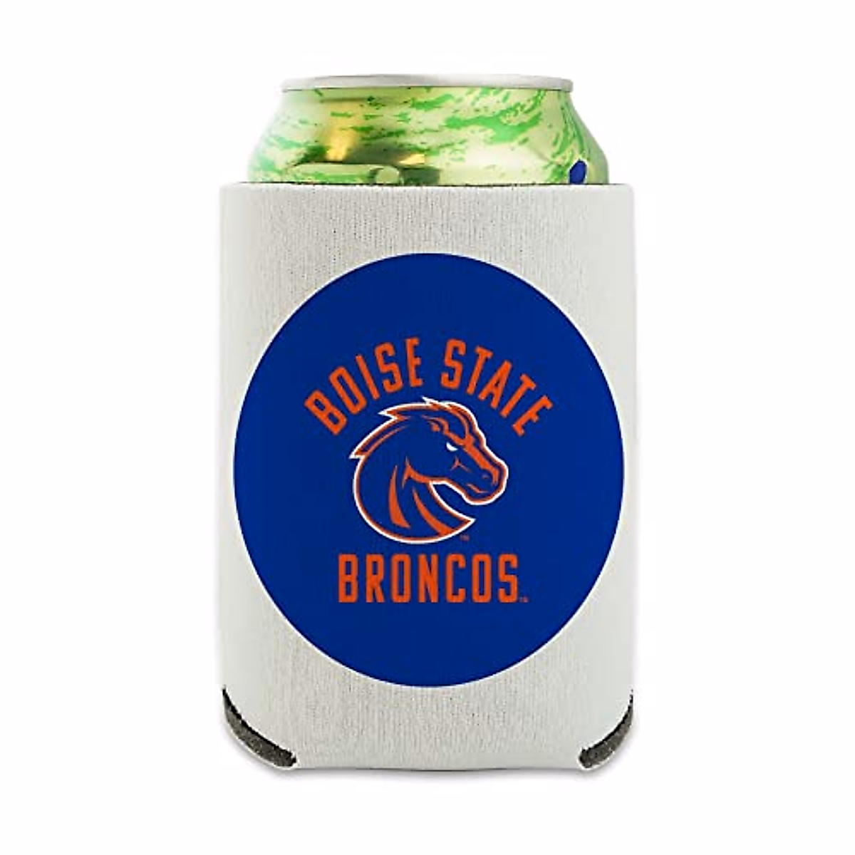 Boise State University Broncos Logo Can Cooler - Drink Sleeve Hugger Collapsible Insulator - Beverage Insulated Holder
