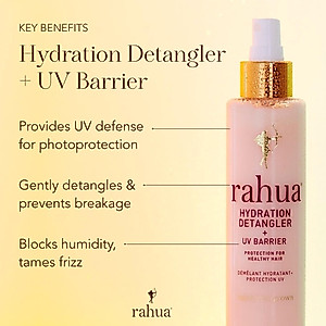 Rahua Hydration Detangler Spray + UV Barrier, 6.5 Fl Oz, Detangling Leave in Hair Care Softens Hair, Smooths Frizz, Supports Breakage & Damage, Conditioning for Brushable Shiny Hair, All Hair Types