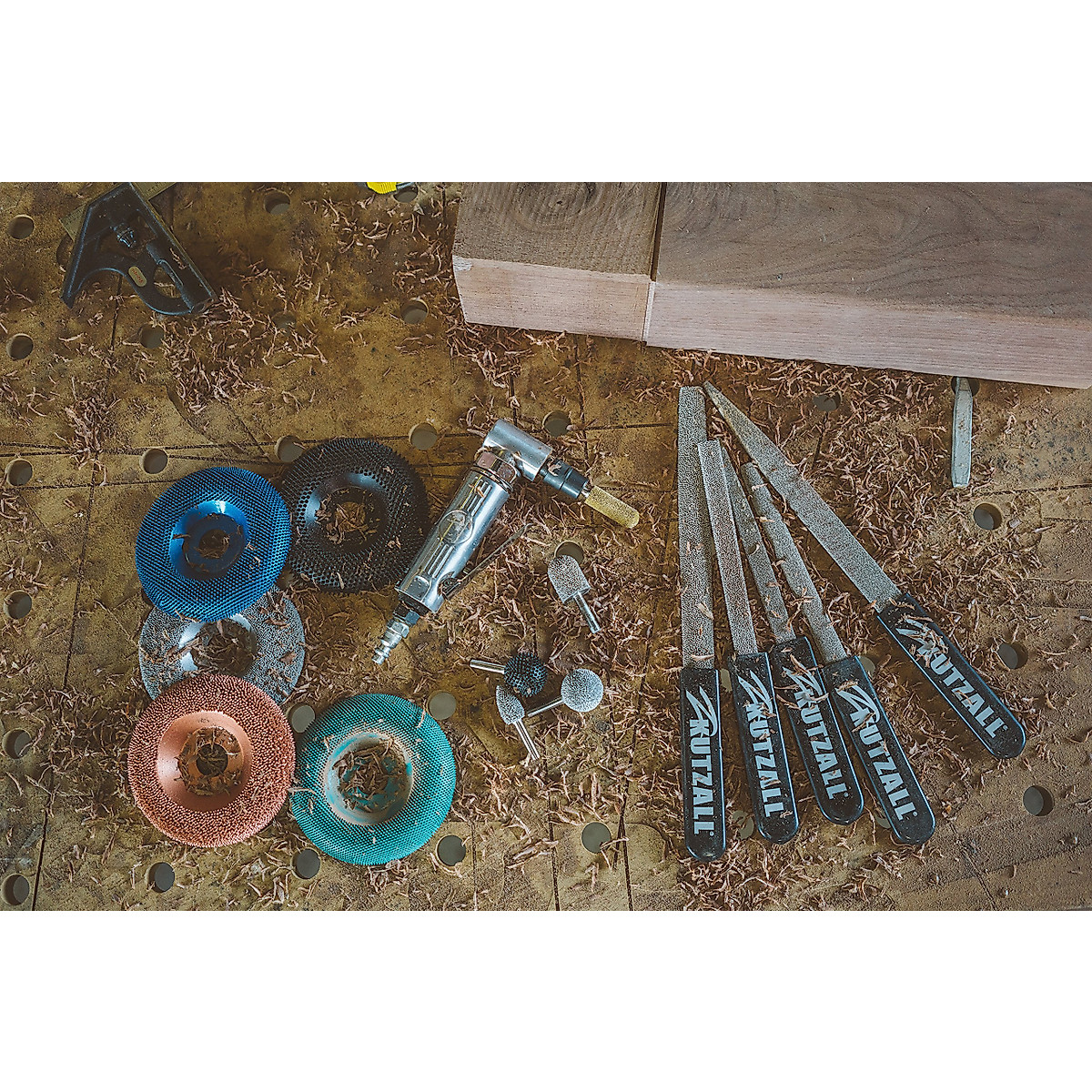 Kutzall Original Flame Rotary Burr, 1⁄4" Shaft, Coarse - Woodworking Attachment for Bosch, DeWalt, Milwaukee, Makita. Abrasive Tungsten Carbide, 1⁄2" (12.7mm) Dia. x 1" (25.4mm) Length, FL-12