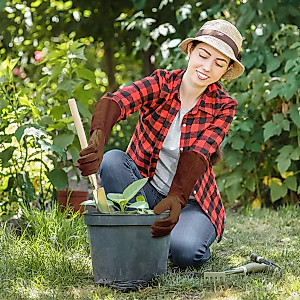 Kim Yuan Rose Pruning Gloves for Men and Women. Goatskin Leather Gardening Gloves