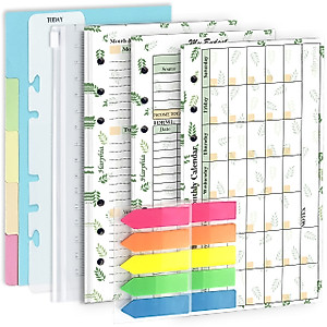2024 Planner Monthly Weekly And Budget Paper Kit, 6 Ring Planner Accessory, 6.73” X 3.72”, Personal Size For Budget Planner Binder Cover, Money Binder Organizer For Cash