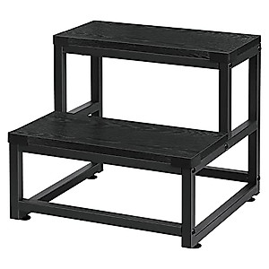 Wooden Step Stools for Adults Kids, Kitchen Step Stools, Heavy Duty 2 Step Stool, Bed Steps for High Beds for Adults, Foot Stool, Bathroom Stools, Hold Up to 500Lb