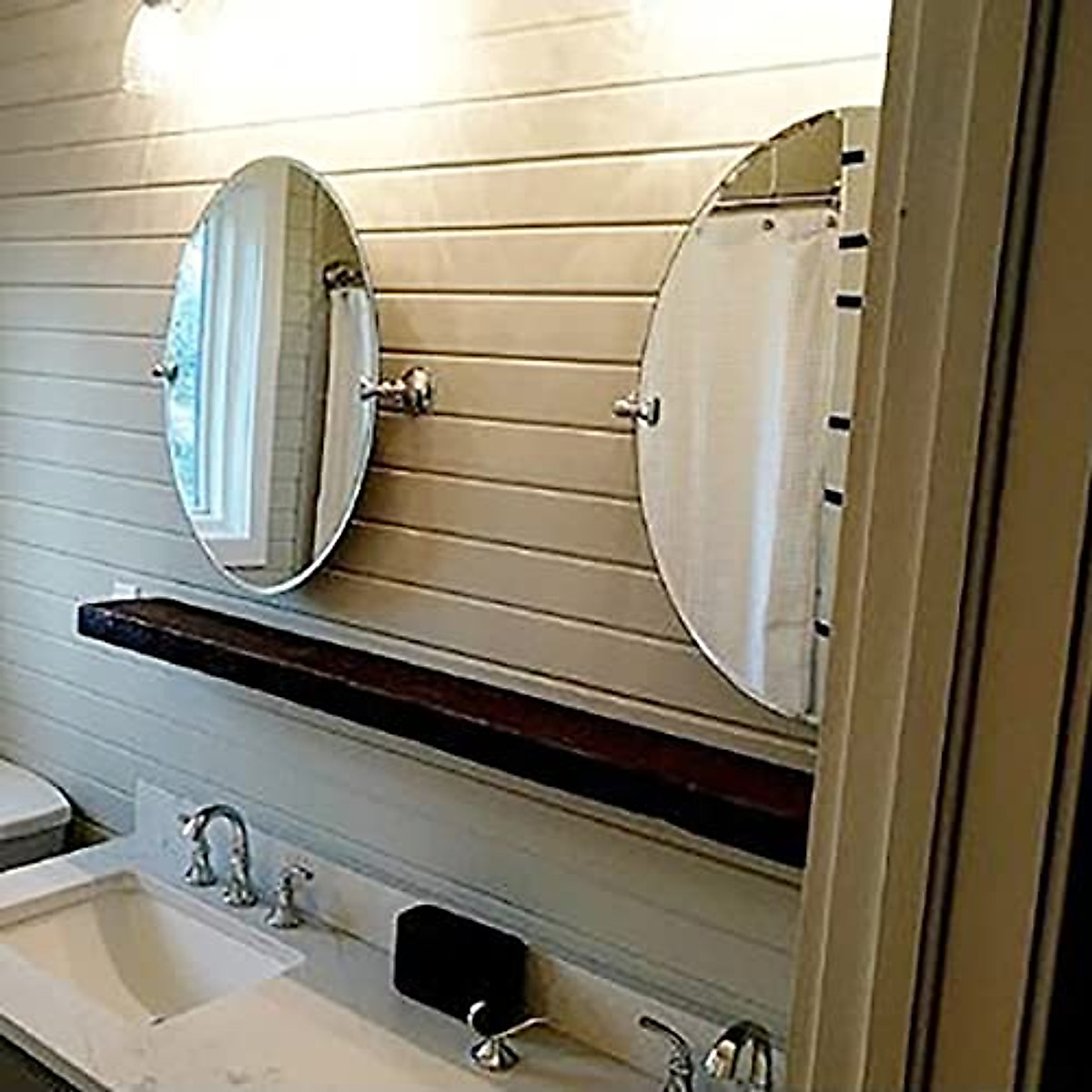 Joel's Antiques Floating Wall Shelf - Long Shelf for Fireplace Mantel, Bookshelf, Bedroom, Photos, Patented Easy Install - Black, 60" x 6" x 2"