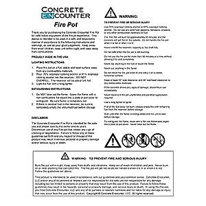 Concrete Encounter Concrete Square Tabletop Indoor fire Bowl fire Pit, The Fire Pot., SM-S, Gray, 5In x 5In x 4In