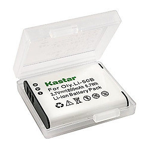 Kastar Battery for Olympus LI-50B SZ-10 SZ-12 SZ-15 SZ-16 Sz-20 SZ-30MR SZ31MR TG-610 TG-630 TG-810 TG-820 TG-830 XZ-1 XZ-16 SP-810UZ and Panasonic VW-VBX090 HX-WA03 HX-WA2 HX-WA20 HX-WA3 HX-WA301
