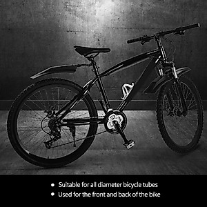 Jadeshay Bike Mudguard Set, Durable PP Plastic Front Rear Bicycle Fenders for Outdoor Cycling, Easy Install, Universal Fit Mud Guards for Effective Protection Against Mud and Splashes