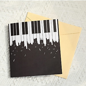 Paper Spiritz Piano Pop Up Card Happy Birthday Greeting Card, 3D Piano Card for Mother's Day, Music Lovers
