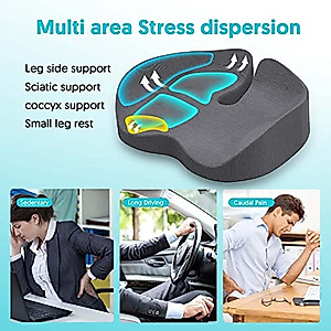 Office Chair Cushion, Seat Cushions for Office Chairs, Premium Soft Hip Support Pillow, Slow Rebound Damping Memory Foam Pillows Pressure Relief Seat Cushion for People Who Sit for a Long Time