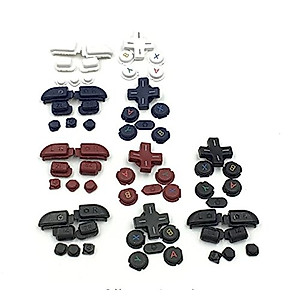 (Black) Replacement L R ZR ZL Button Full Buttons Kit D Pad ABXY Home Power for Nintendo New 3DS XL New 3DS LL