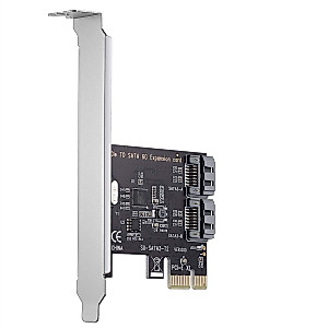 MHQJRH PCI Express SATA 3.0 Controller Card, 2-Port PCIe to SATA III 6GB / s Built-in Adapter Converter, PCI-E to SATA 3.0 Disk Array Card，with Small Bracket and 2 SATA Cable Support SSD and HDD