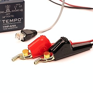Tempo 77HP-G/6A Tone Generator w/ABN Clips | Cable Tracing, Continuity Testing, Polarity Testing | RJ11, RJ45 | Twisted Pair & Coaxial Cables | Professional Grade (2023 Model)