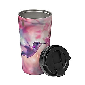 WANGZHAO Humming bird Print Double Wall Stainless Steel Vacuum Insulated Tumbler Cup Home Thermal Cup