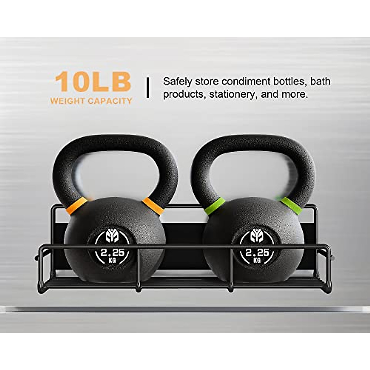 Trouwids Magnetic Spice Rack for Refrigerator, 4 Pack Magnetic Shelf Spice Rack Organizer, Metal Magnetic Fridge Shelf with 8 Hooks for Kitchen Fridge Magnet Organizer for Spice Storage (4 Pack, Black)