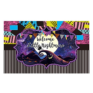 Allenjoy Welcome Little Baby Shower Backdrop for Newborn Girl Boy Halloween Pumpkin Trunk Trick or Treat Oh Baby Birthday Costume Party Supplies Decorations Banner Gifts Favors Background