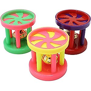 1309 3 Roller Foraging Cages Bonka Bird Toys Foot Beak Colorful Budgie Finch Parrotlet Parrot