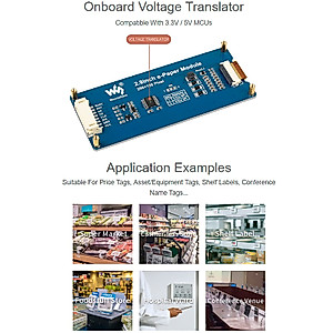 waveshare 2.9inch e-Pape Display Module for Raspberry Pi 4B/3B+/3B/2B/Zero/Zero W/PIZero 2 W/WH/Jetson Nano/forArdui/Nucleo, 296×128 Pixels Red Black White Three Color SPI E-Ink Screen Full Refresh