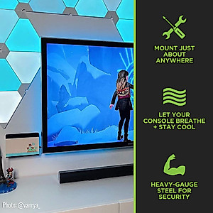 HIDEit Mounts Switch Wall Mount for Nintendo Switch - Made in USA, Steel Mount for Nintendo Switch and Nintendo Switch OLED to Safely Store Your Switch Console