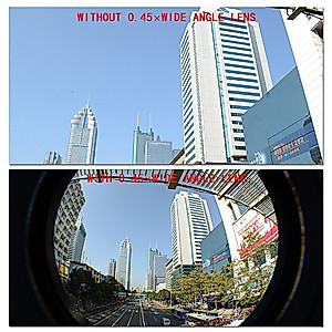 58mm 0.43X Wide Angle Lens For Canon Rebel T3, T3i, T4i, T5, T5i, T6, T6i, T6s, T7, T7i, SL1, SL2, EOS 60D, EOS 70D SLR Cameras with 18-55mm, 55-250mm, 18-250mm, 70-300mm, 75-300mm, 55-200mm Lenses