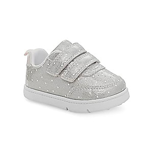 Carter's Every Step Baby Girls Neo2 First Walker Shoe, Silver, 2 Infant