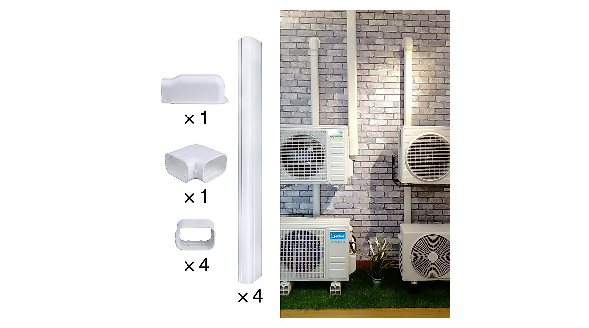 Decorative 4" W PVC Cover Kit for Mini Split ACs