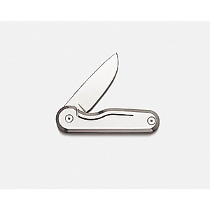Craighill Rook Knife - Distilled Design Full-Metal Pocket Knife, Slim Profile, Durable Craftsmanship, Folding Drop Point Blade, EDC Essential, 2.2 oz - Stainless Steel