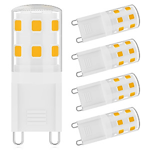 SNBIHIBE G9 LED Bulbs 2W,2Watt Light Bulb 25W Halogen Equivalent 250LM,120V Mini T4 G9 Base 3000K Warm White,No Flicker, for Bathroom, Vanity, Ceiling Lamp, Home Lighting,5 pcs