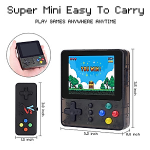 HAndPE Handheld Game Console, Retro Super Mini Game Player 500 Classical FC Games 3-Inch Color Screen Support for Connecting TV & Two Players 1020mAh Rechargeable Battery Present for Kids and Adult