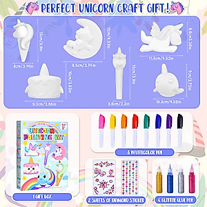 Unicorn Gifts Toys for Girls, Unicorn Arts and Crafts Painting Kit, 6 Slow-Rise Unicorns Squishies DIY Kit, Bergmoer Gifts for Girls Christmas Birthday Toys Gift for Kids Ages 4, 5, 6, 7, 8 Years Old