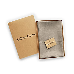 Solino Home Linen Cloth Napkins Set of 4 – Natural, 100% Pure Linen Fabric Dinner Napkins 20 x 20 Inch – Fete Machine Washable Napkins for Summer – Handcrafted from European Flax