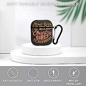 Country Girls Play Trucks Airpods Case Cover for Apple AirPods 2&1 Cute Airpod Case for Boys Girls Silicone Protective Skin Airpods Accessories with Keychain