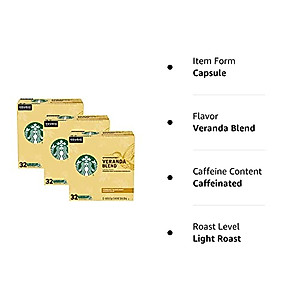 Starbucks Coffee Veranda blend single serve capsules for Keurig K-Cup pod brewers (96 Count)
