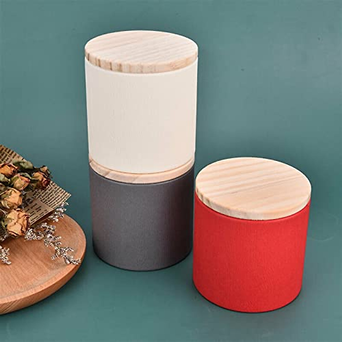 TULSIE Coffee Containers Tea Sealed Box Kitchen Storage Container Jar Tin Round Tea Box Coffee Tea Bag Teacup Infuser Storage Holder Organizer