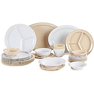 Carlisle FoodService Products Kingline Reusable Plastic Bowl Chowder Bowl, Soup Bowl for Home and Restaurant, Melamine, 16 Ounces, White, (Pack of 48)