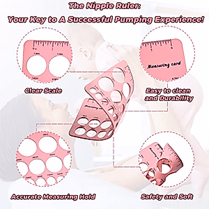 Nipple Ruler 3pcs Set, Nipple Rulers for Flange Sizing Measurement Tool, Silicone & Soft Flange Size Measure for Nipples, Breast Flange Measuring Tool Breast Pump Sizing Tool - New Mothers Musthaves