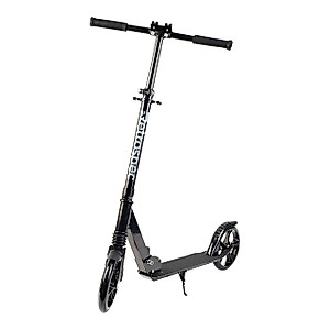 Retrospec Ripper-500 2-Wheel Kick Scooter for Kids 8+ and Adults with Padded Handlebars, PU Wheels, and Grippy Deck, Black