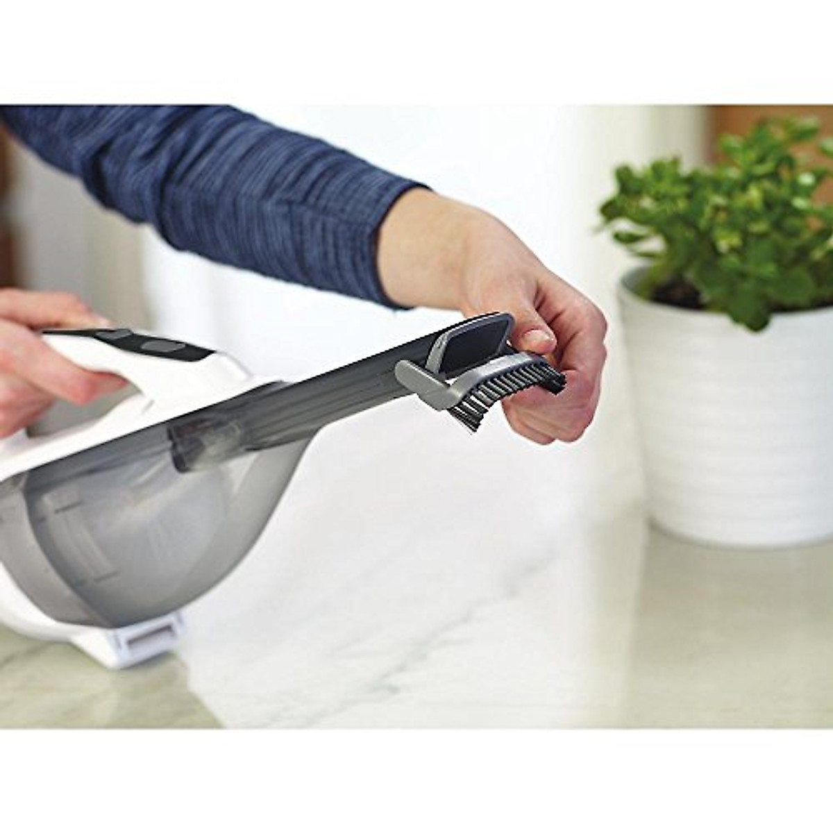 BLACK+DECKER dustbuster AdvancedClean Cordless Handheld Vacuum, Powder White (HVLA325J10)