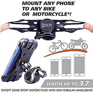Universal Magnetic Bike, Motorcycle, Mic Stand, Pole, Stroller, Shopping Cart Mount for Cell Phones. Compatible with iPhone, Samsung Galaxy, HTC, Google, etc.