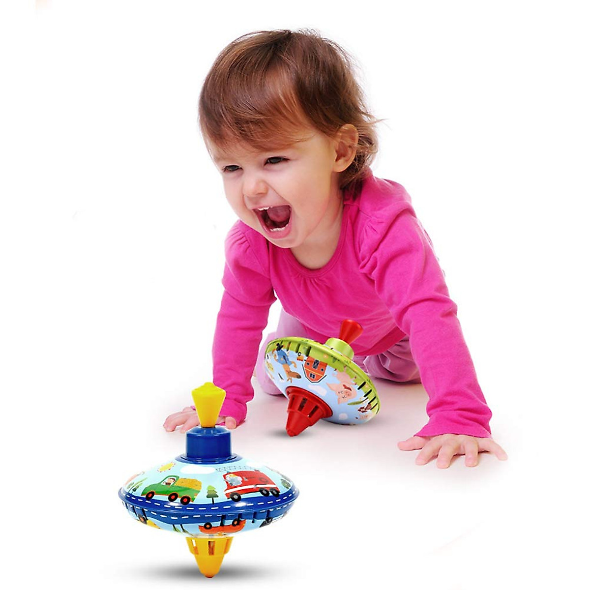 STOBOK Spinning Top Toy, Metal Finger Top, Gyroscope Educational Child Toys, Baby Interactive Games Metal Kids Toys for Kid Toddler Rotating Game Toy