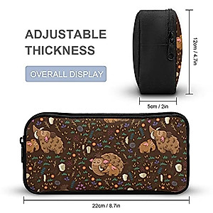 Small Woolly Mammoth Pencil Case Stationery Pen Pouch Portable Makeup Storage Bag Organizer Gift