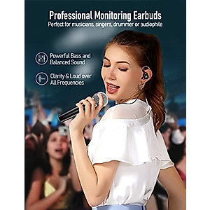 Audiovance Vibes 201L Wired Earbuds in-Ear Headphones, Lightning to 3.5mm Adapter & Braided Cord, Noise Isolating Bass Driven Earphones, Carry Case, Ear Buds Tips, 3.5mm Jack (Clear Brown, No Mic)