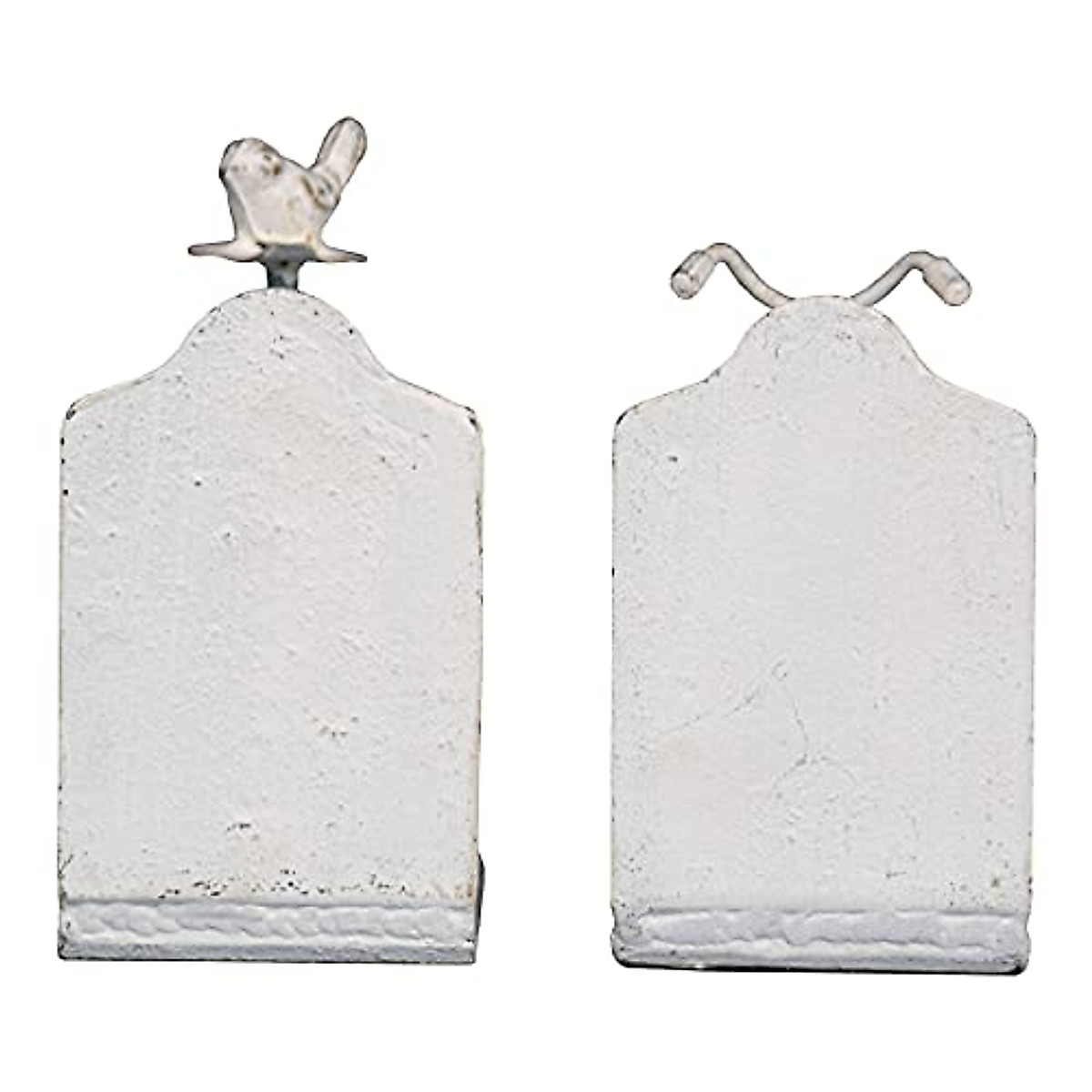 Foreside Home & Garden White Set of 2 Metal Bicycle Bookends FDDD10014, Multi