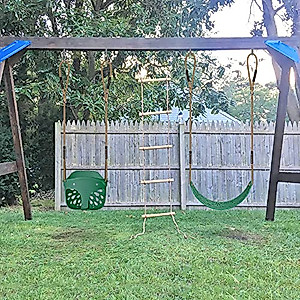 Dolibest Toddler Swing Set Accessories High Back Full Bucket Swing Seats w/Adjustable Rope and 4 Locking Carabiners, Cute Elephant Shape Design 600LB Capacity (2 Pack)