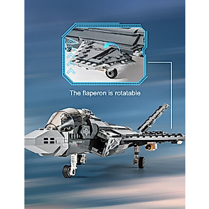 SEMKY Military Series F-35 Lightning II Fighter Jet Air Force Building Block Set (646 Pieces) -Building and Military Toys Gifts for Kid and Adult
