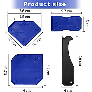 11Pcs Caulking Tools, 3 in 1 Silicone Caulking Finishing Tool Kit(stainless steelhead), Reuse and Replace 5 Silicone Pads, Sealant Caulk for Kitchen Bathroom Window, Sink Joint